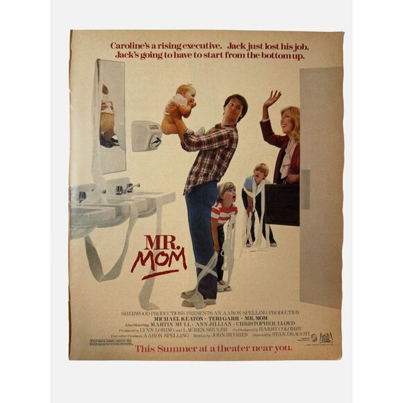 Art | Vintage 1983 Mr Mom Movie Michael Keaton Teri Garr Advertisement ...